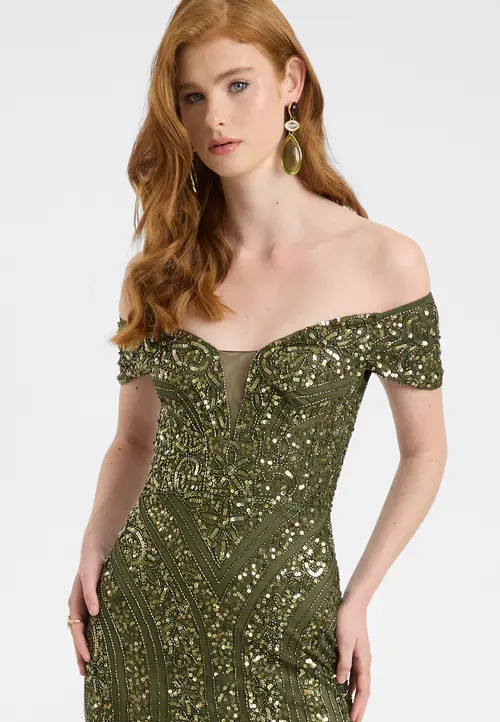 BEAUUT Embellished Sequin Gown
