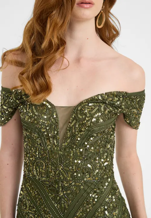 BEAUUT Embellished Sequin Gown