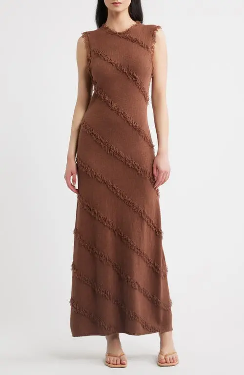 Rails Claudia Fringed Sleeveless Maxi Dress - Cinnamon