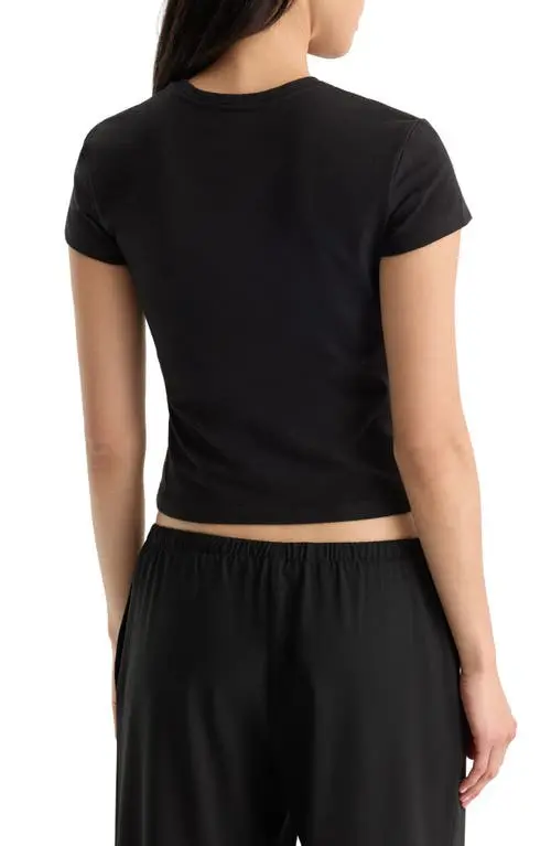 Good American The Cap Sleeve Tee - Black001