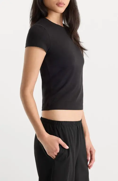 Good American The Cap Sleeve Tee - Black001