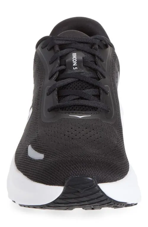 HOKA® Rincon 5 Running Shoe - Black/white