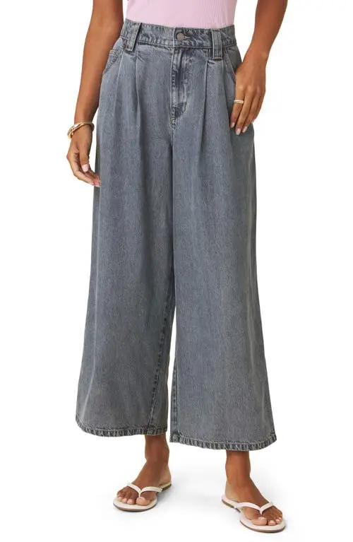 Splendid Spencer Wide Leg Pleat Crop Jeans - Indigo Blue