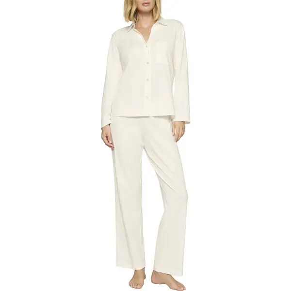 Eberjey Organic Pima Cotton Pajamas - Ivory