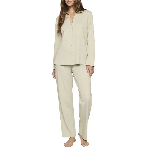 Eberjey Organic Pima Cotton Pajamas - Sandstone