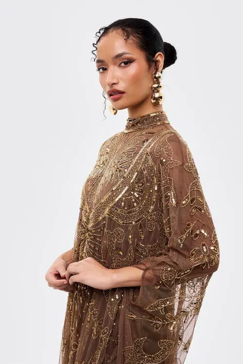 BEAUUT Embellished Sequins Gown