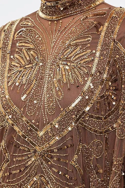 BEAUUT Embellished Sequins Gown