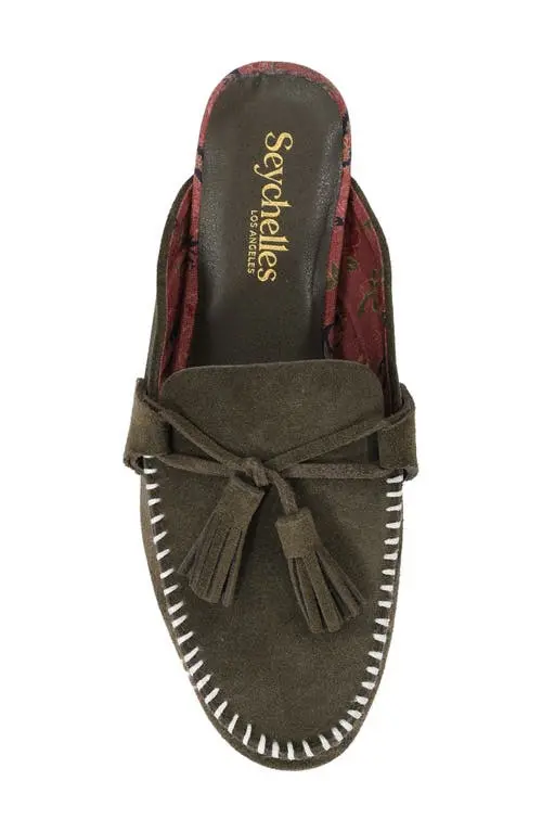 Seychelles Silverlake Tassel Mule - Olive