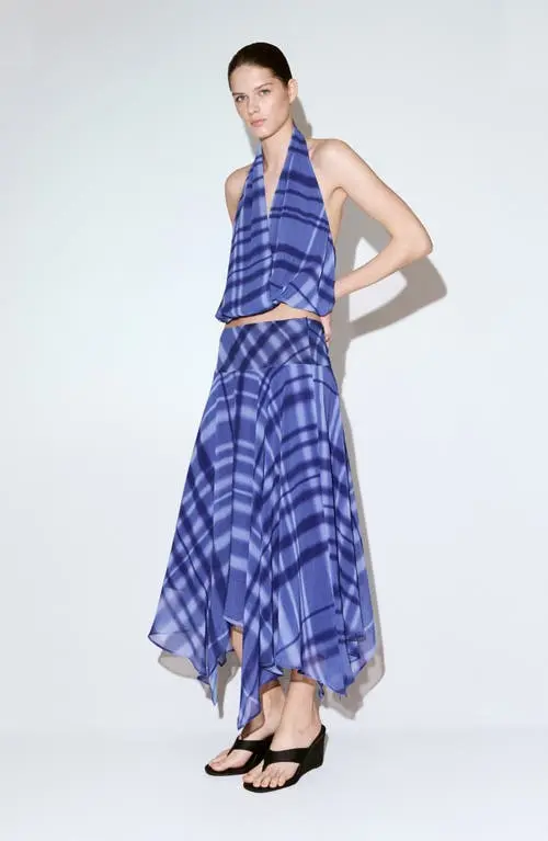 Mango Maxi Flared Skirt