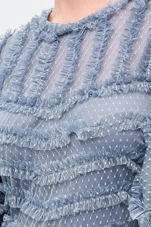BEAUUT Flutter Ruffle Maxi Dress