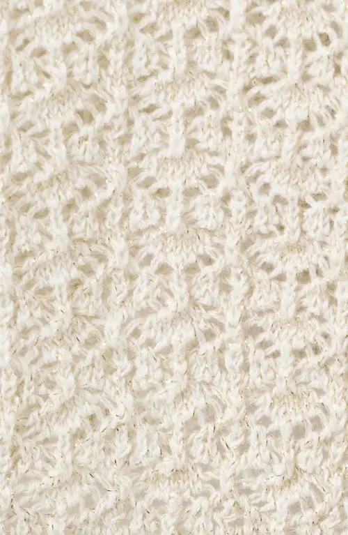 Mango Open Knit Crewneck Sweater
