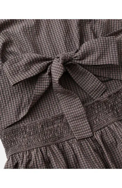 Mango Gingham Halterneck Dress