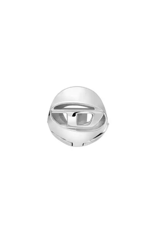 DIESEL® Logo Hoop Earring - Silver