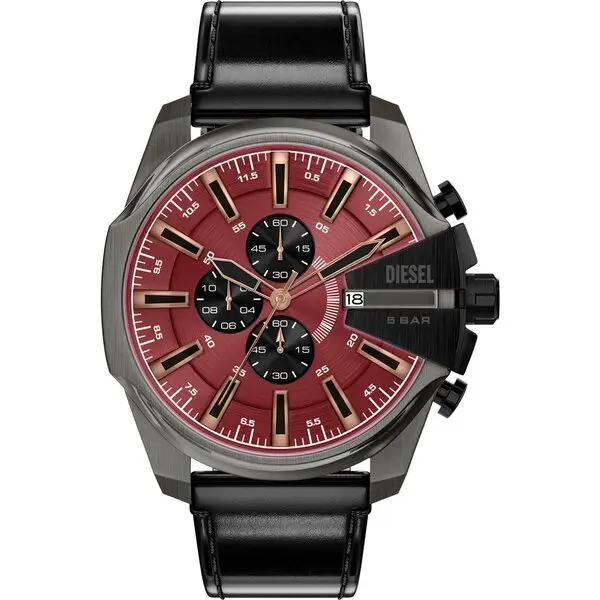 DIESEL® Mega Chief Gunmetal Chronograph Watch - Black