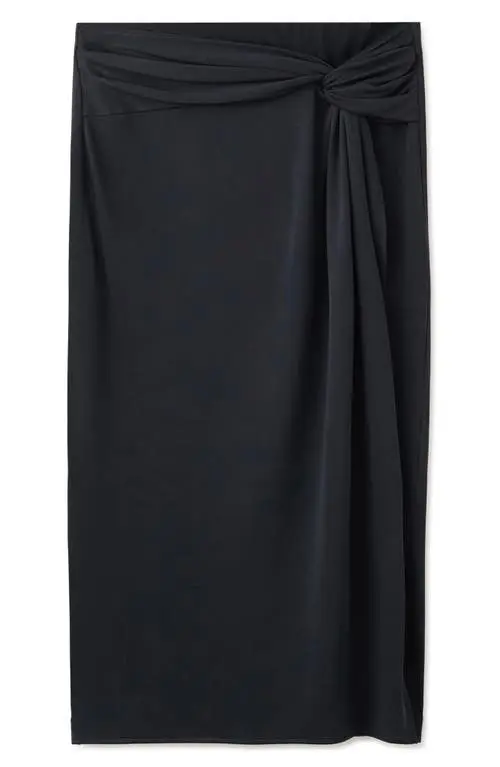 Mango Ruched Midi Skirt