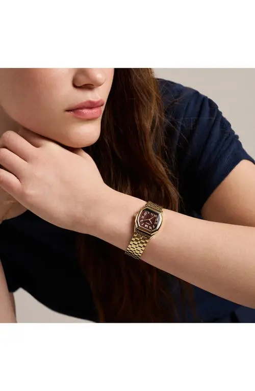 Fossil Harlow Octagonal Case Guilloche Dial Bracelet Watch