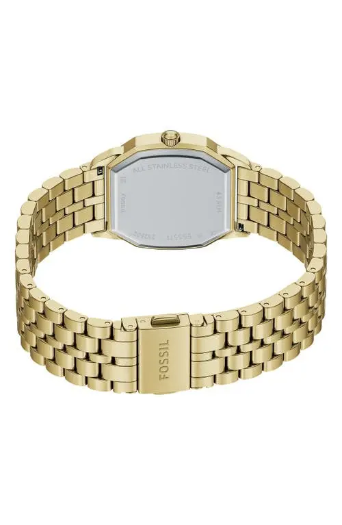 Fossil Harlow Octagonal Case Guilloche Dial Bracelet Watch