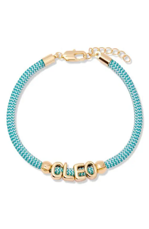 BROOK & YORK Personalized Braided Cord Bracelet With Letter Charms - Gold
