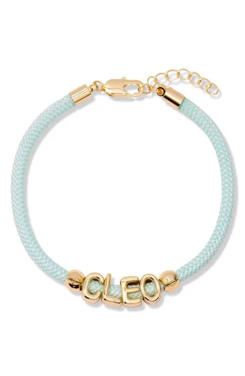 BROOK & YORK Breezy Name Bracelet - Gold/mint