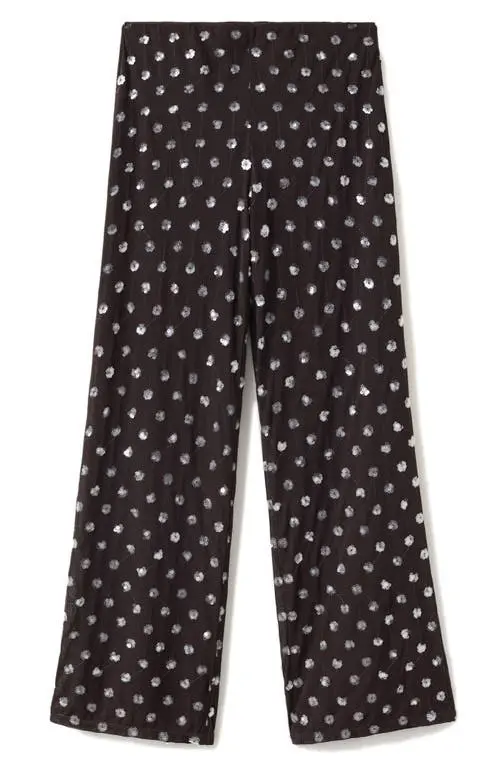 Mango Sequin Straight Leg Trousers