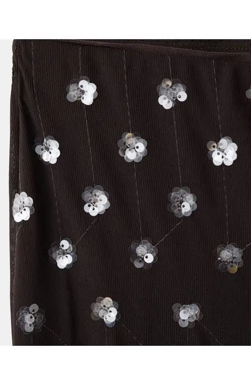 Mango Sequin Straight Leg Trousers