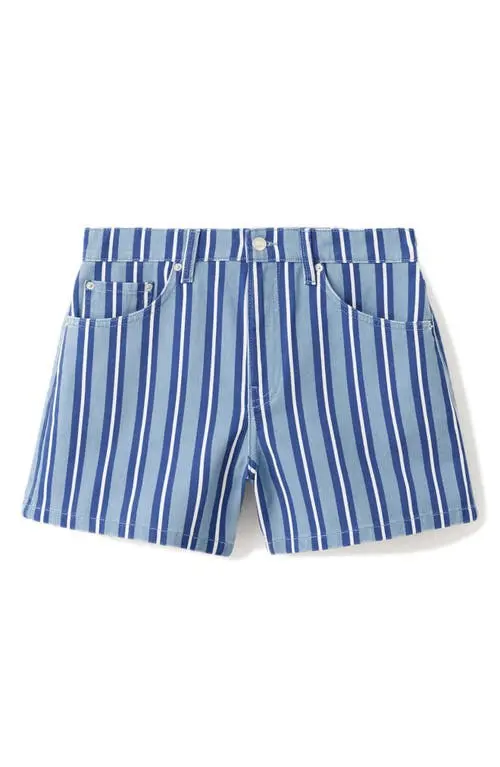 Mango Stripe Denim Shorts