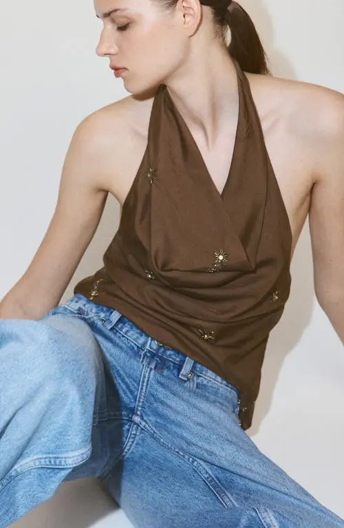 Mango Beaded Halter Top