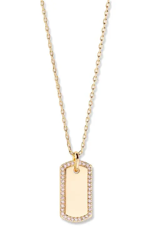 BROOK & YORK Lola Crystal Tag Pendant Necklace - Gold