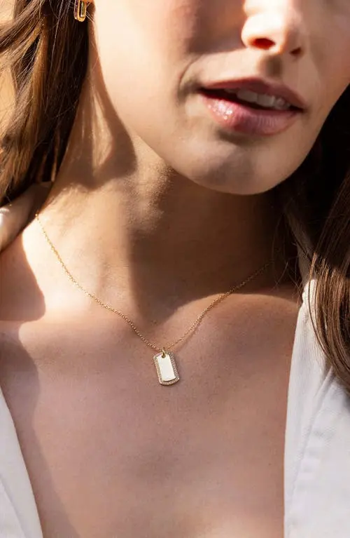 BROOK & YORK Lola Crystal Tag Pendant Necklace