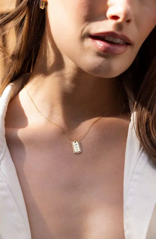 BROOK & YORK Lola Crystal Tag Pendant Necklace