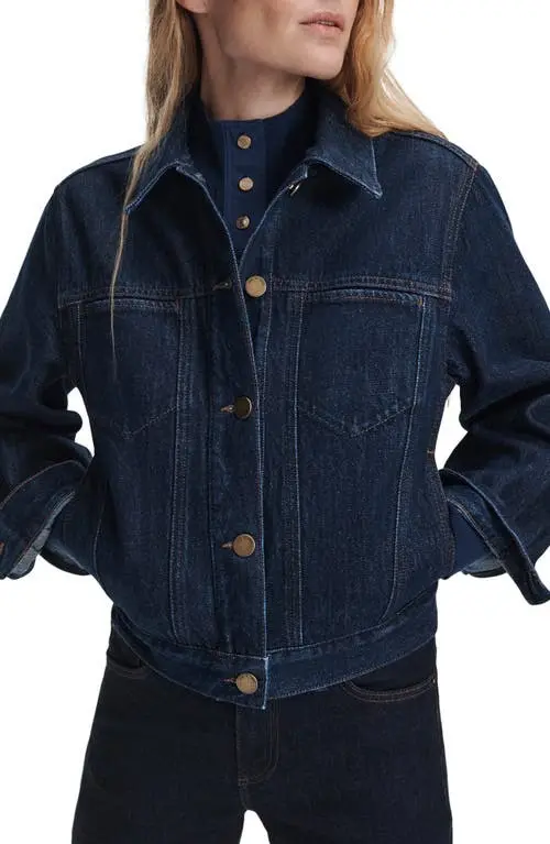 Rag & Bone Marie Denim Trucker Jacket - Dark Rinse