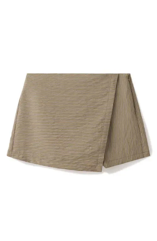 Mango Striped Wrap Skort