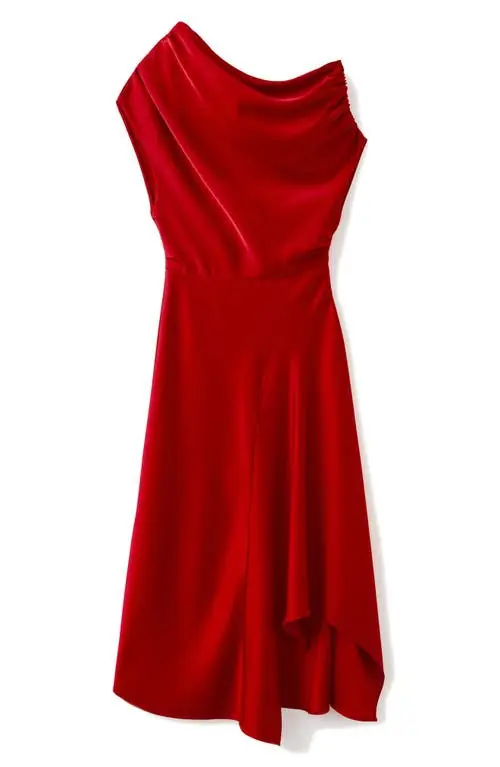 Mango Asymmetrical Satin Dress
