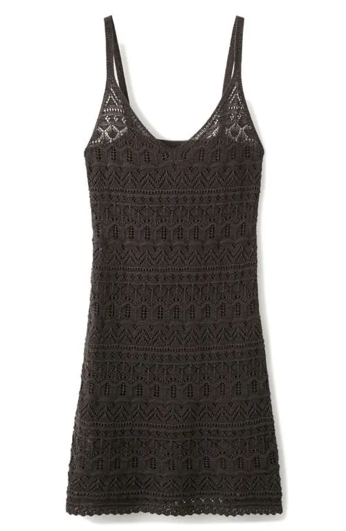 Mango Crocheted Dress With Scalloped Hem