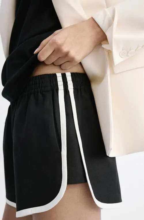 Mango Piped Pull-on Woven Shorts