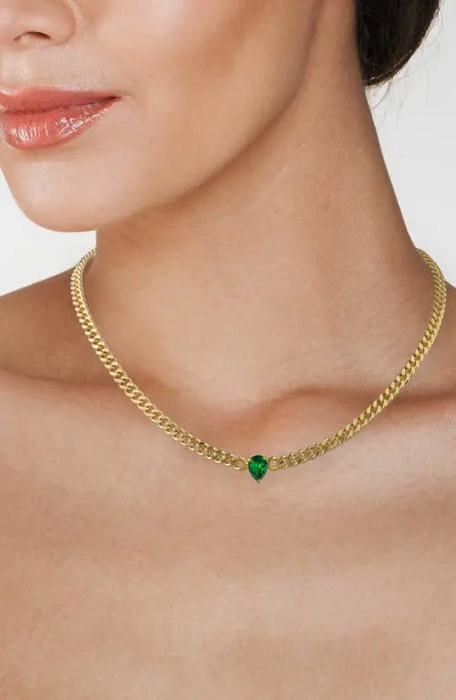 CZ BY KENNETH JAY LANE Pear Cubic Zirconia Chain Necklace