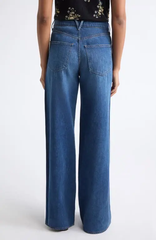 Veronica Beard Kasey Mid Rise Wide Leg Jeans