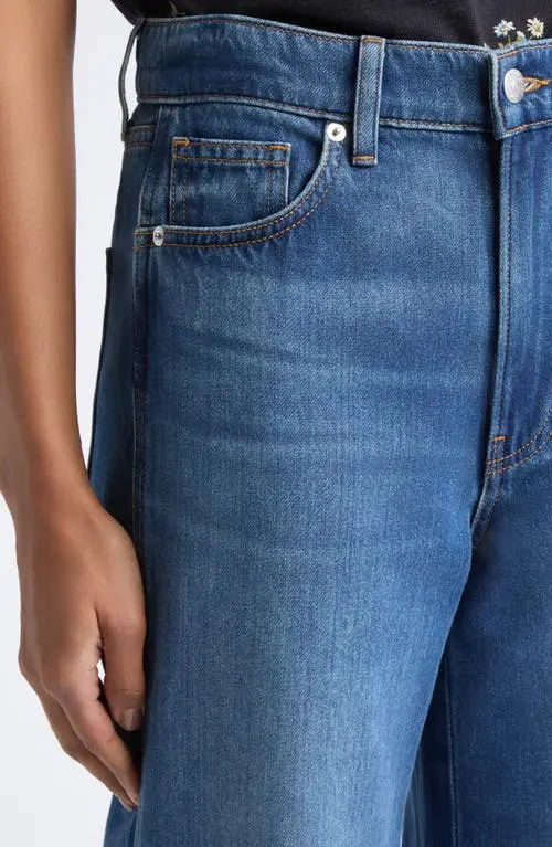 Veronica Beard Kasey Mid Rise Wide Leg Jeans