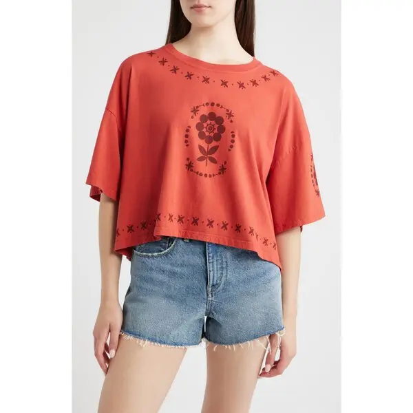Daydreamer Floral Graphic Cropped T-shirt