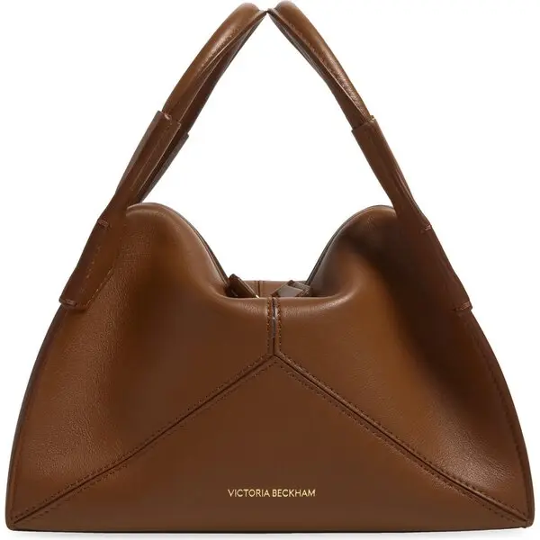 Victoria Beckham Mini Plié Handbag - Dark Tan