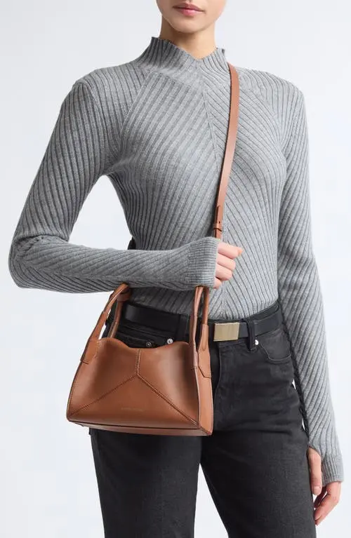 Victoria Beckham Mini Plié Handbag - Dark Tan