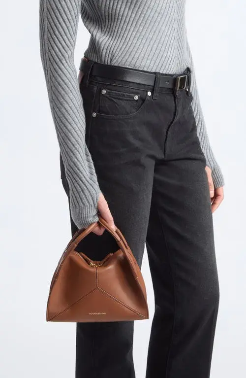 Victoria Beckham Mini Plié Handbag - Dark Tan