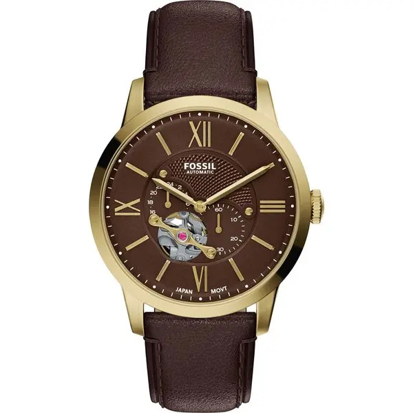 Fossil Townsman Automatic Leather Strap Watch