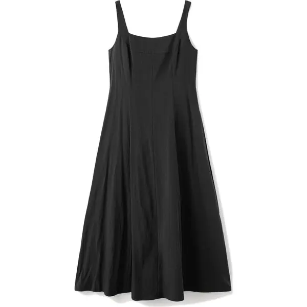 Mango Crinkled A-line Dress - Black