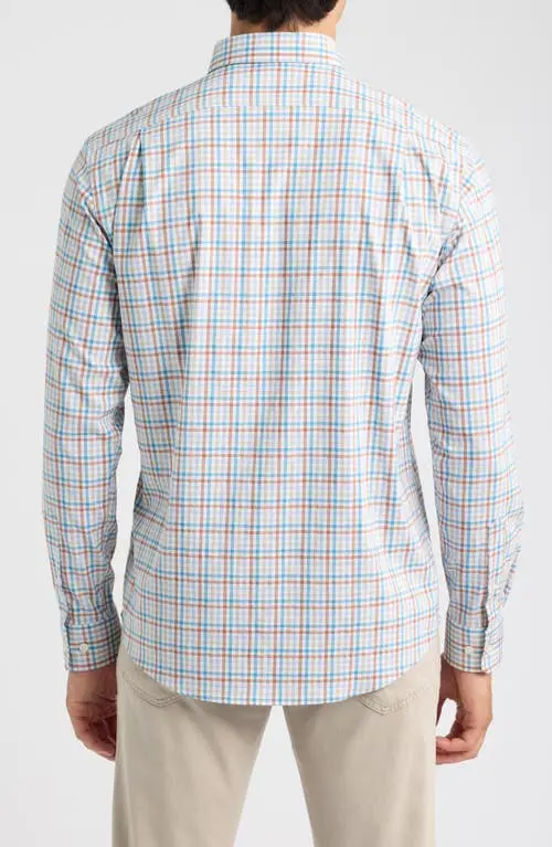 Johnnie-o Redwood Check Plaid Long Sleeved Button Down Shirt