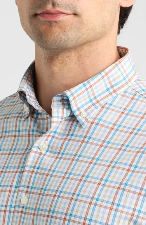 Johnnie-o Redwood Check Plaid Long Sleeved Button Down Shirt