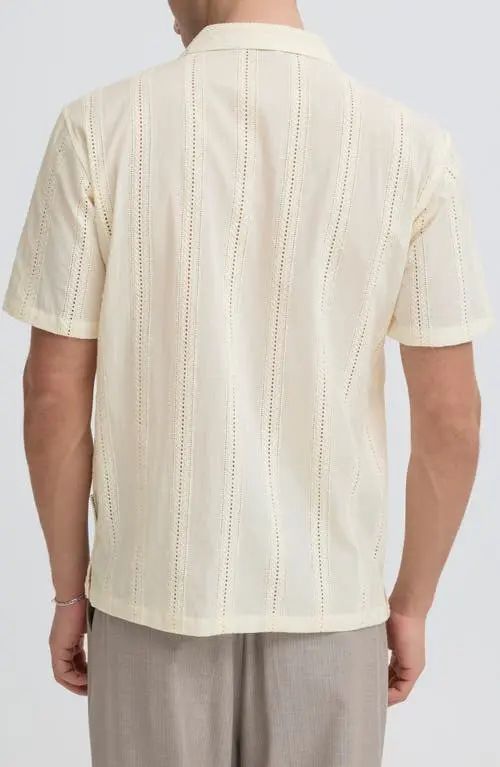 CASUAL FRIDAY Gradey Embroidered Eyelet Camp Shirt