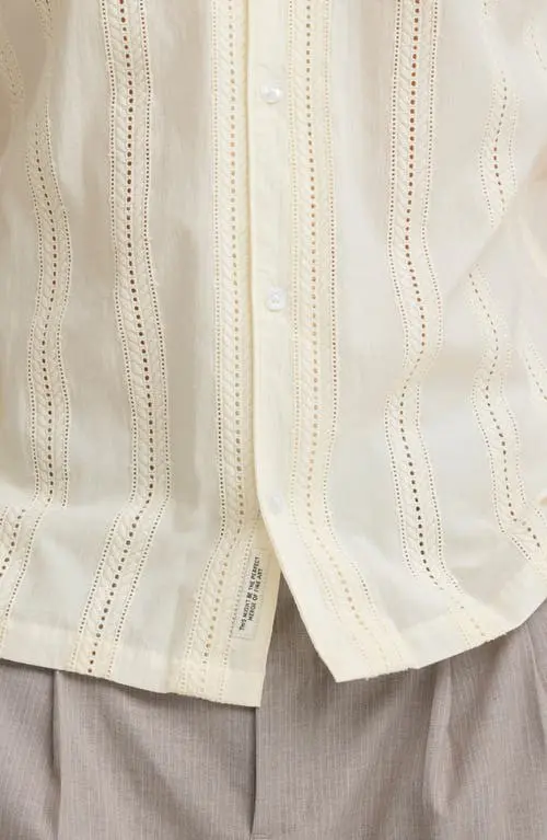 CASUAL FRIDAY Gradey Embroidered Eyelet Camp Shirt