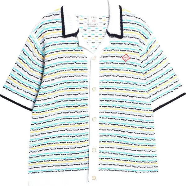 Casablanca Striped Reverse Jacquard Sweater
