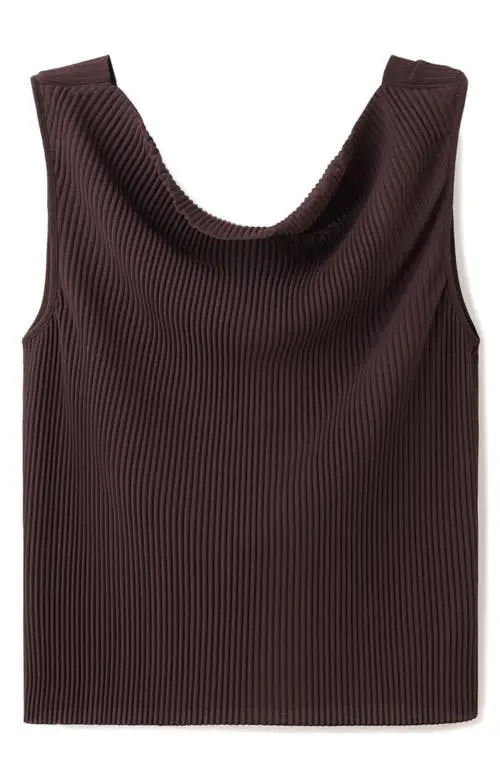 Mango Sleeveless Textured Top With Bead Embellishment